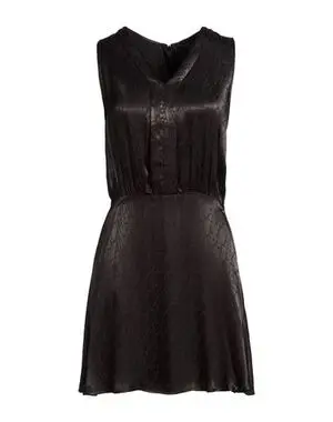 Armani Exchange Jacquard Logo Print V-neck Mini Dress - Black