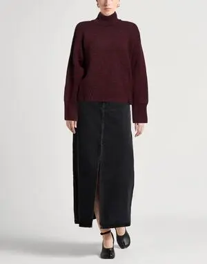 Maison Kitsuné Turtleneck Burgundy Size Wool
