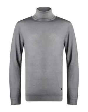 LIU •JO MAN Turtleneck Wool Pullover - Grey