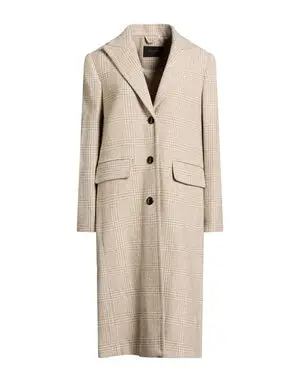 PALTO' Wool Glen Plaid Coat - White