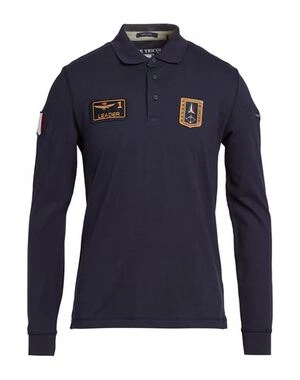 AERONAUTICA MILITARE Polo Shirt Size Cotton, Elastane - Midnight Blue
