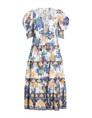 Farm Rio Maxi Dress With Floral Print And Puff Sleeves