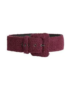 Patrizia Pepe Wide Bouclé Belt With Buckle - Garnet