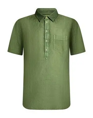 120% Lino Shirt Size Linen - Green