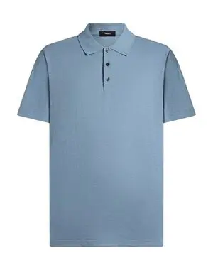 Theory Polo Shirt Size Cotton - Blue