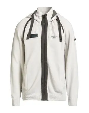 AERONAUTICA MILITARE Cotton Cardigan - Light Grey
