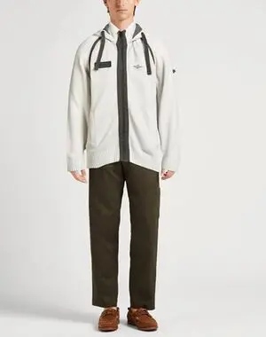 AERONAUTICA MILITARE Cotton Cardigan - Light Grey