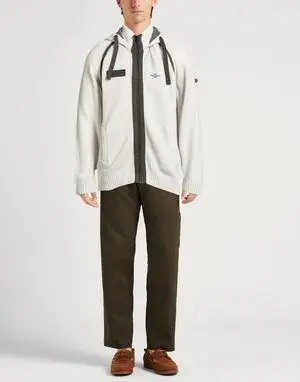 AERONAUTICA MILITARE Cotton Cardigan - Light Grey