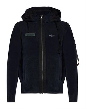 AERONAUTICA MILITARE Aeronautica Militare Cotton Cardigan Midnight Blue