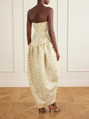 ALEMAIS Paula Printed Brocade Gown