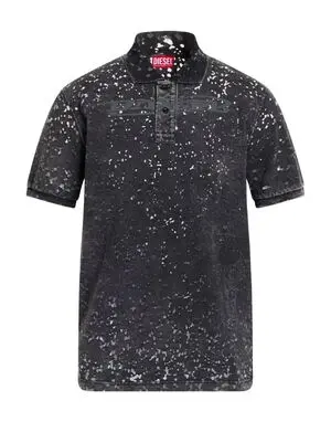 DIESEL® Polo Shirt Charcoal Size Cotton, Polyester
