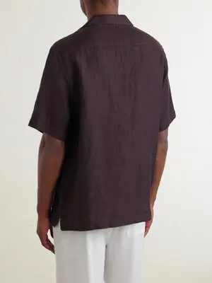 Frescobol Carioca Angelo Camp-collar Linen Shirt