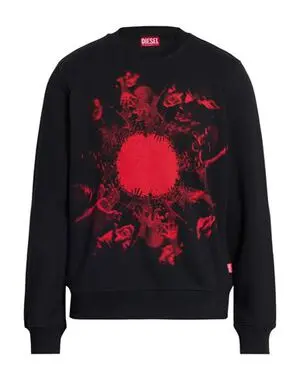 DIESEL® Sweatshirt Size Cotton, Polyester - Black