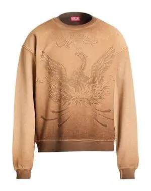 DIESEL® Sweatshirt Tan Size Polyester, Cotton - Brown