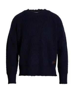 Dsquared2 Dsquared2 Wool Distressed Crewneck Sweater Blue