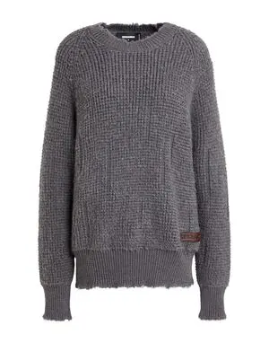 Dsquared2 Wool Distressed Crewneck Sweater - Grey