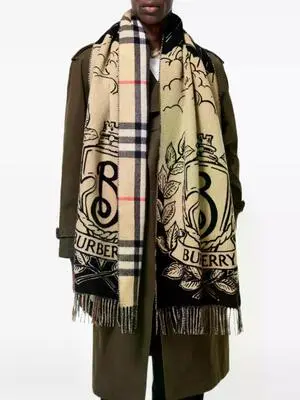 Burberry Wide Reversible Stormy Knight Scarf