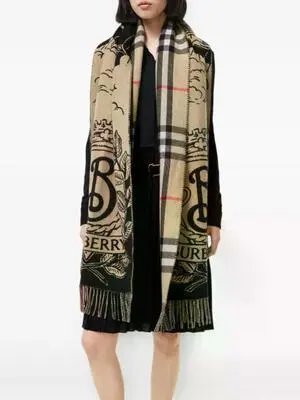 Burberry Wide Reversible Stormy Knight Scarf