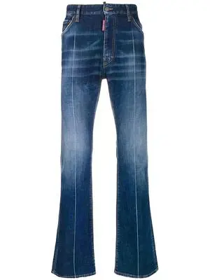 Dsquared2 Stonewashed Straight-leg Jeans