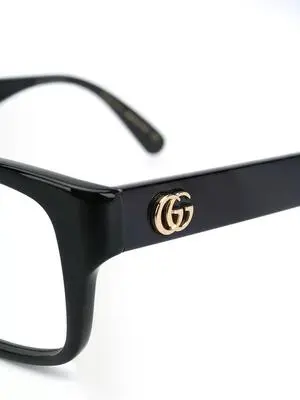 Gucci Gg Logo Rectangular-frame Glasses