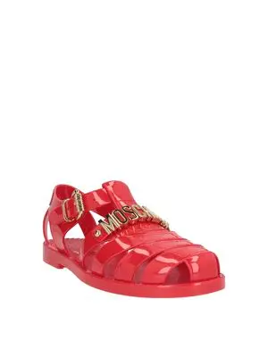 Moschino Rubber Fisherman Sandals With Embellishments - Red