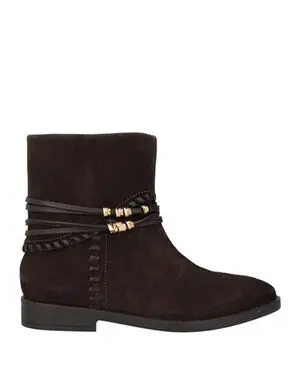 CAFÈNOIR Suede Embellished Ankle Boots - Brown