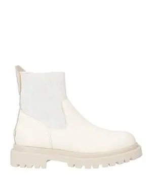 BLAUER. Chelsea Boots With Block Heel - Ivory