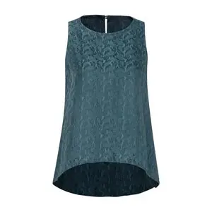SILK AND BEARS Ophelia Teal Dynasty Draped Silk Shell Top