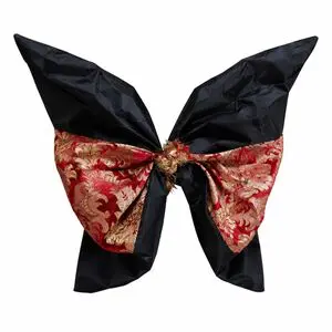 MIRO MISLJEN Black / Red Built-in Bra Bow Top - Black/red