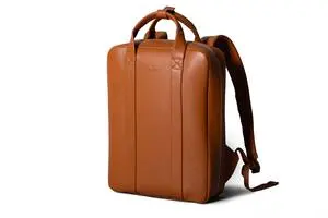 HARBER LONDON Leather Backpack Tan - Orange