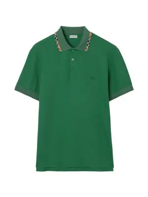 Burberry Logo Cotton Polo Shirt - Green