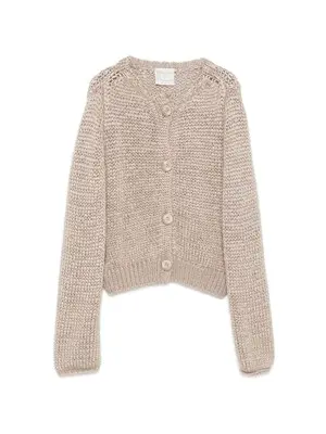 FORTE_FORTE Cashmere Blend Kitted Cardigan