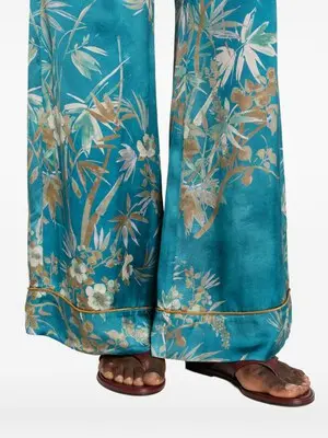 FORTE_FORTE Printed Satin Trousers