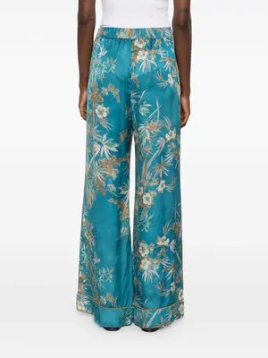 FORTE_FORTE Printed Satin Trousers
