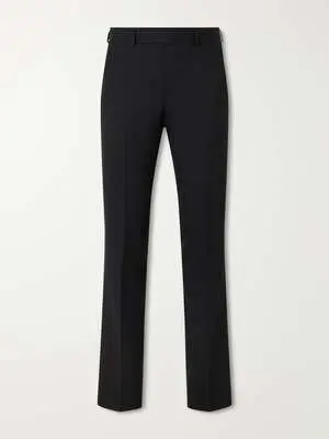 Paul Smith Straight-leg Pleated Wool Suit Trousers - Black