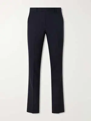 Paul Smith Straight-leg Pleated Wool Suit Trousers - Navy