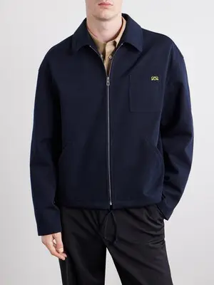 Loewe Logo Embroidered Cotton Twill Jacket