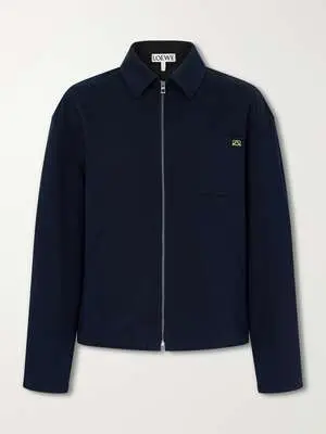 Loewe Logo-embroidered Cotton-twill Jacket
