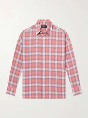 NAHMIAS Checked Cotton-blend Shirt - Red