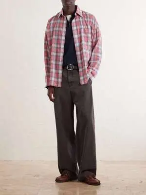 NAHMIAS Checked Cotton-blend Shirt