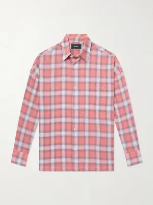 NAHMIAS Checked Cotton-blend Shirt - Red