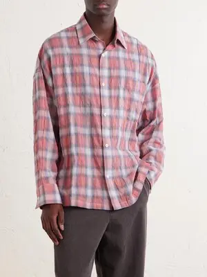NAHMIAS Checked Cotton-blend Shirt