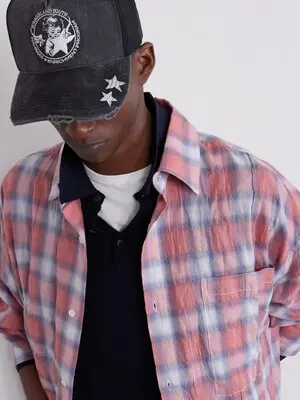 NAHMIAS Youth Enrichment' Embroidered Distressed Cotton And Mesh Trucker Cap