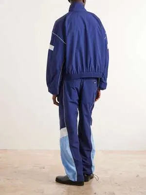 NAHMIAS Logo-embroidered Striped Nylon Jacket