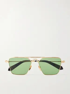 JACQUES MARIE MAGE Nick Fouquet Nellcôte Square Frame Metal Sunglasses - Silver