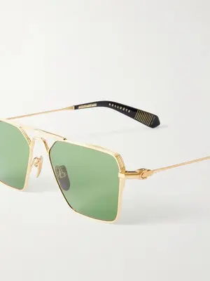 JACQUES MARIE MAGE Nellcôte Square Frame Metal Sunglasses - Silver