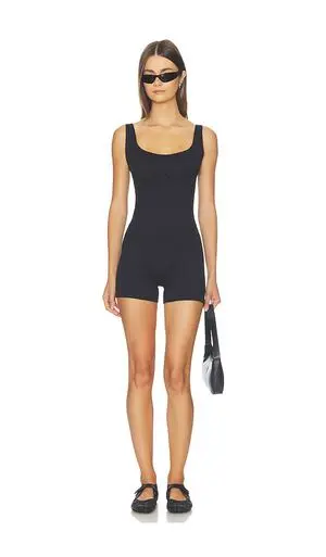 NIKESKIMS Matte Corset One Piece In Black - Obsidian
