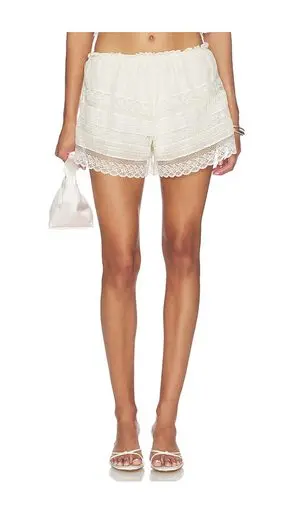 LoveShackFancy Emanuela Shorts - Ivory