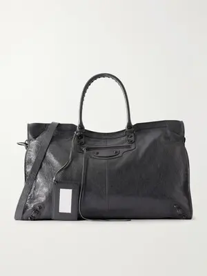 Balenciaga Le City Travel Arena Textured-leather Tote Bag - Gray