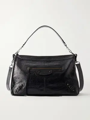 Balenciaga Le City Moto Medium Embellished Messenger Bag - Black